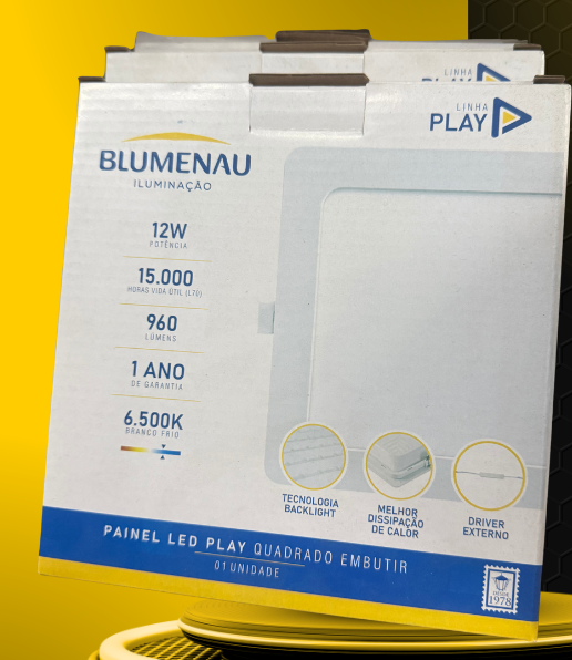 Painel Led Play Quadrado - L.A. Instalações e Materiais Elétricos Ltda